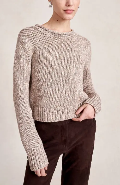 LA LIGNE Marled Mini Marina Rollneck Sweater - Marled Tan