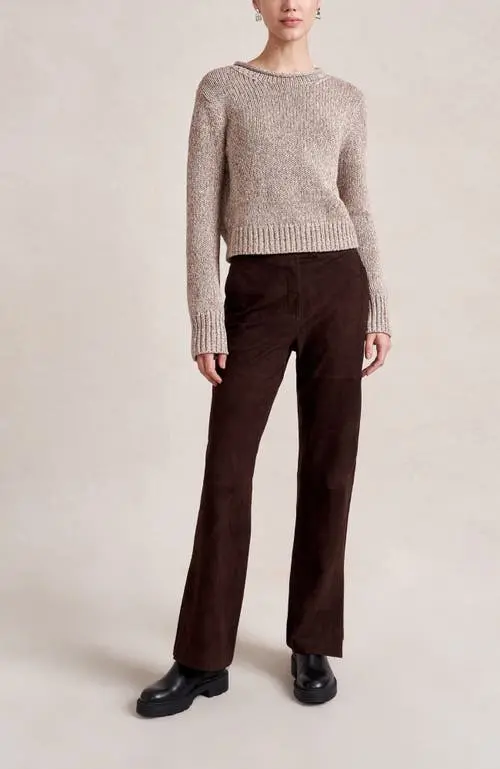 LA LIGNE Marled Mini Marina Rollneck Sweater - Marled Tan
