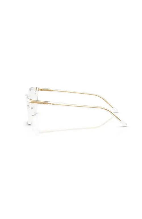 Dolce & Gabbana 53mm Cat Eye Optical Glasses - Transparent