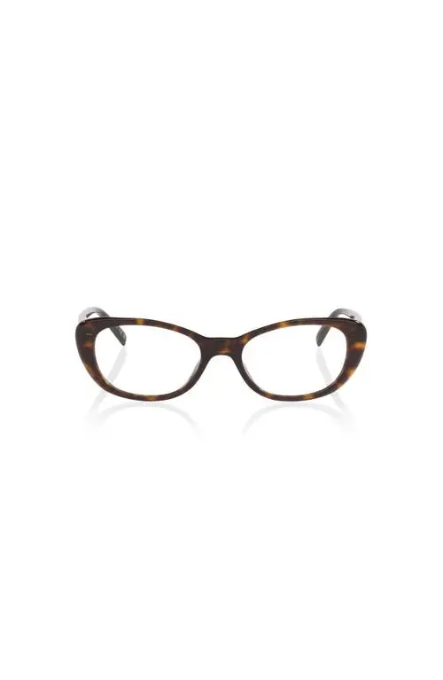 Saint Laurent 52mm Cat Eye Optical Glasses - Tortoise