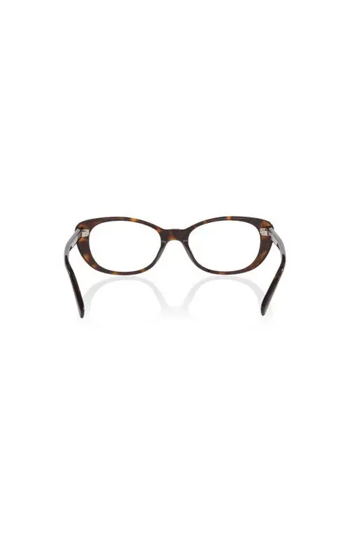 Saint Laurent 52mm Cat Eye Optical Glasses - Tortoise