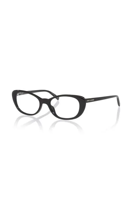 Saint Laurent 52mm Cat Eye Optical Glasses - Black