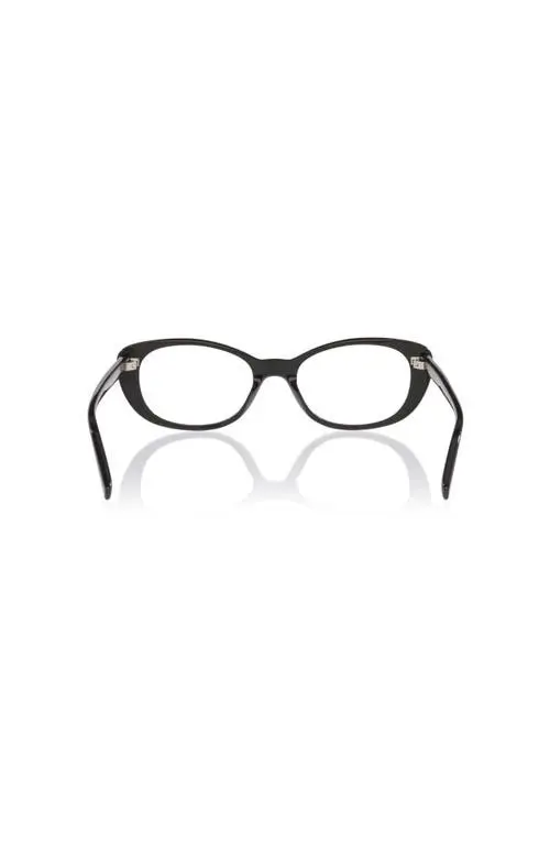 Saint Laurent 52mm Cat Eye Optical Glasses - Black