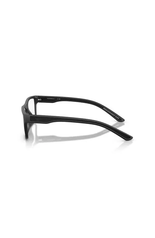 Emporio Armani Rectangle Full Rim Eyeglasses - Black