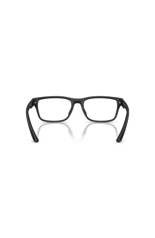Emporio Armani Rectangle Full Rim Eyeglasses - Black