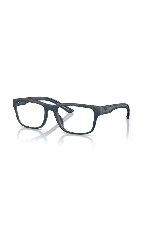 Emporio Armani 54mm Rectangle Optical Glasses - Blue