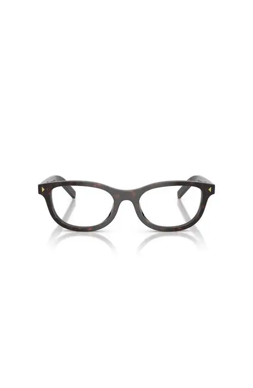 Prada 50mm Oval Optical Glasses - Tortoise