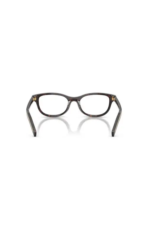 Prada 50mm Oval Optical Glasses - Tortoise