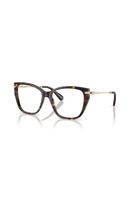 SWAROVSKI 53mm Cat Eye Optical Glasses - Tortoise