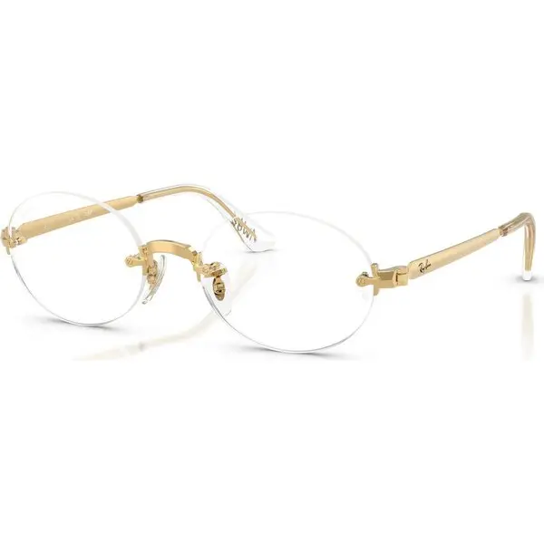 Ray-ban Rectangle Optical Glasses - Gold