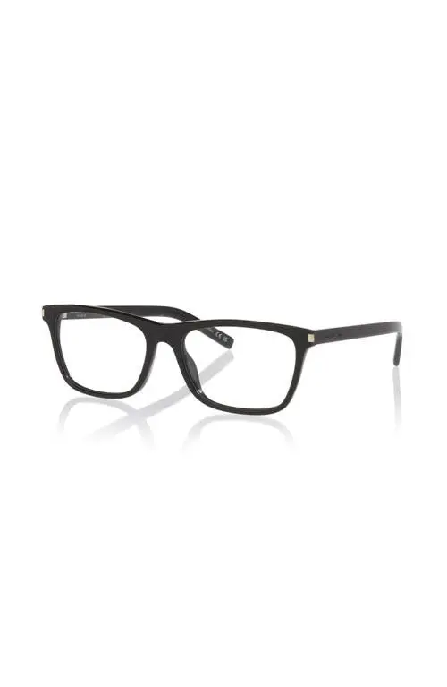 Saint Laurent 58mm Rectangle Optical Glasses - Black
