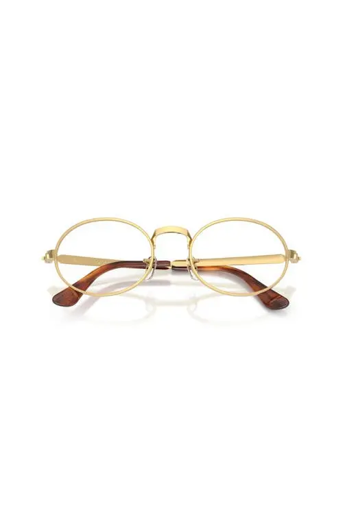 Ray-ban Oval Optical Glasses - Gold