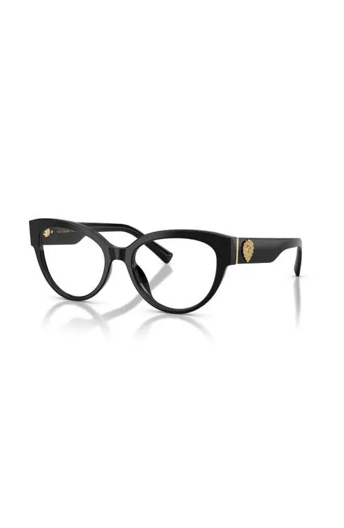 Dolce & Gabbana 54mm Cat Eye Optical Glasses - Black