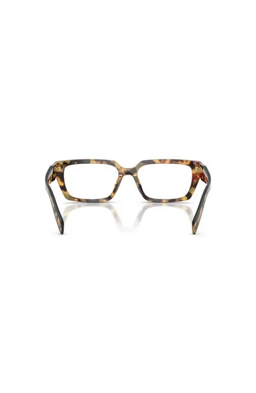 Prada 55mm Rectangle Optical Glasses - Tortoise