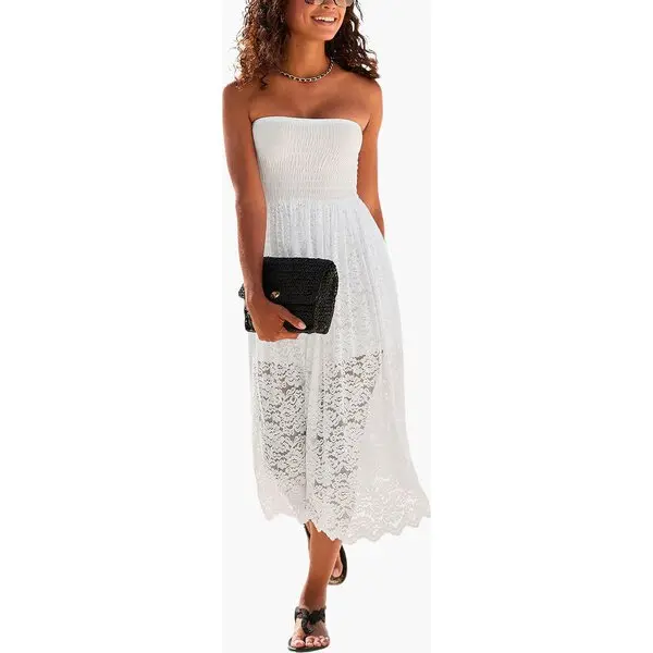 LASCANA Convertible Lace Dress - White