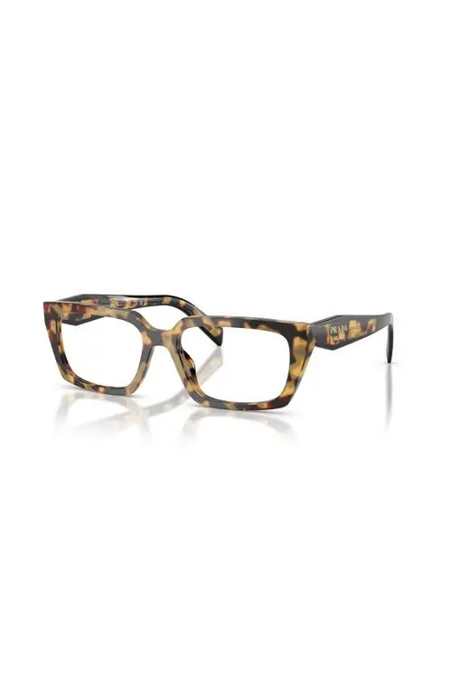 Prada 53mm Rectangle Optical Glasses - Tortoise