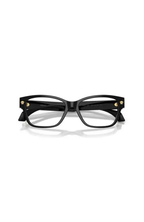 Versace 54mm Cat Eye Optical Glasses - Black