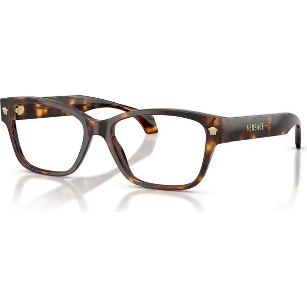 Versace 54mm Cat Eye Optical Glasses - Tortoise