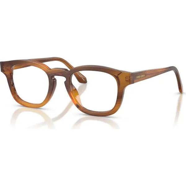 Giorgio Armani 48mm Rectangle Optical Glasses - Tortoise
