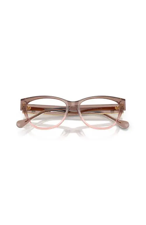 Versace 52mm Cat Eye Optical Glasses - Tortoise