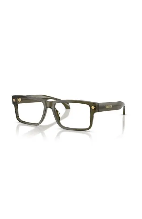 Versace 54mm Rectangle Optical Glasses - Green