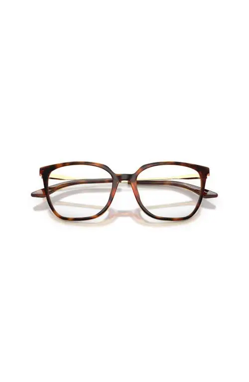 Armani Exchange 52mm Irregular Optical Glasses - Tortoise