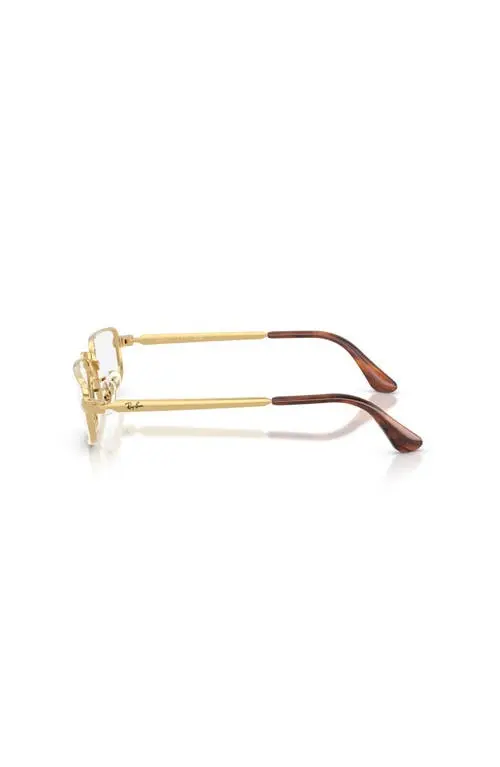 Ray-ban Rectangle Full Rim Eyeglasses - Gold
