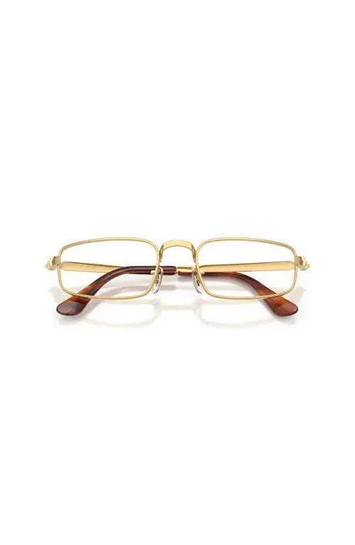 Ray-ban Rectangle Full Rim Eyeglasses - Gold