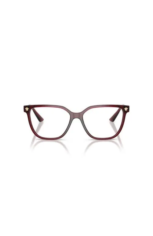 Versace 55mm Square Optical Glasses - Red