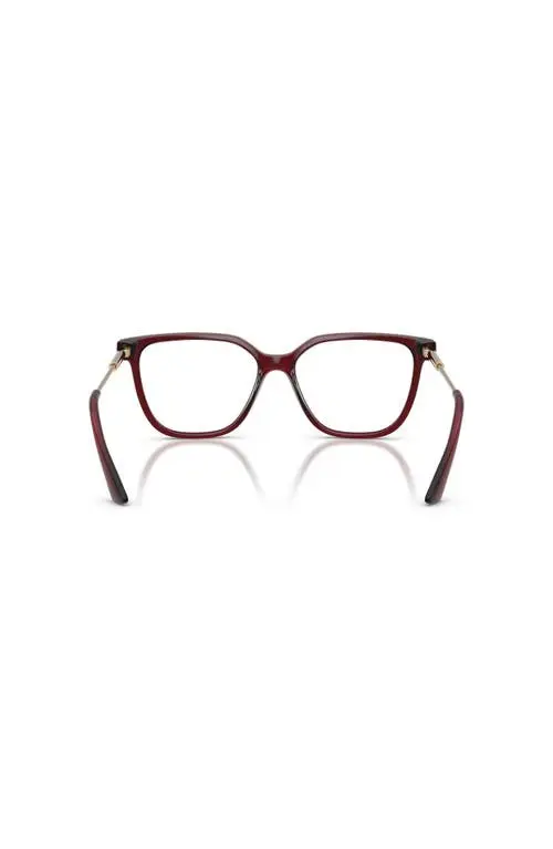 Versace 55mm Square Optical Glasses - Red