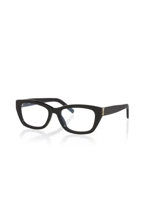 Saint Laurent 55mm Cat Eye Optical Glasses - Black