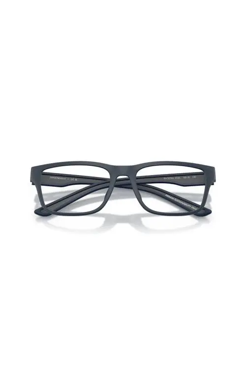 Emporio Armani Rectangle Full Rim Eyeglasses - Blue