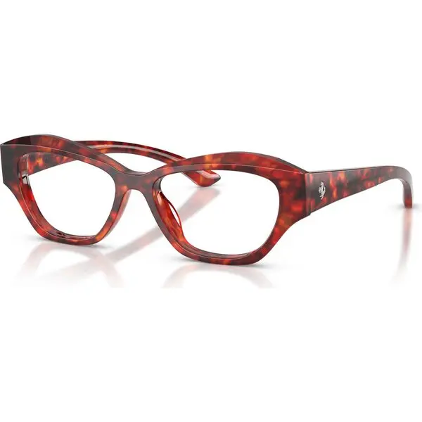 FERRARI 53mm Cat Eye Optical Glasses - Red