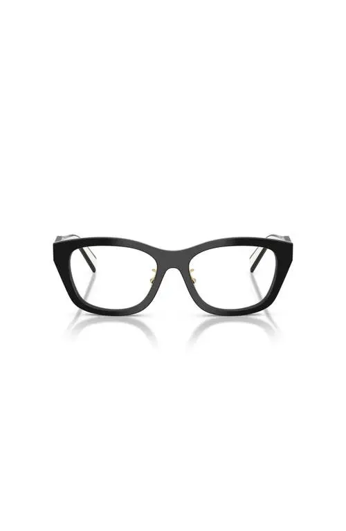 Prada Irregular Cat-eye Full Rim Acetate Eyeglasses - Black