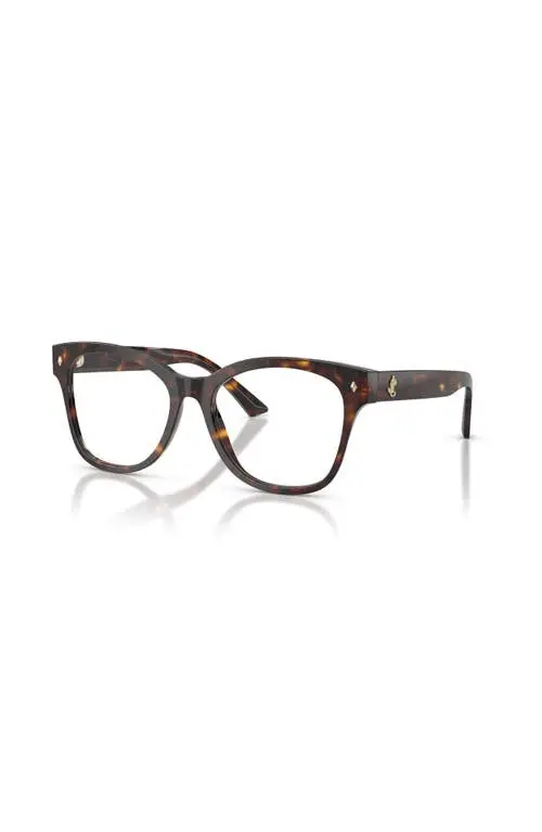 JIMMY CHOO 54mm Square Optical Glasses - Tortoise