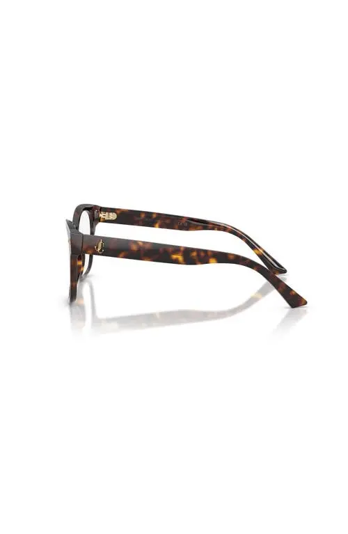 JIMMY CHOO 54mm Square Optical Glasses - Tortoise