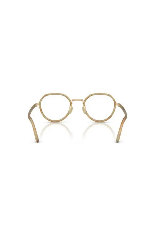 Giorgio Armani Round Metal Eyeglasses - Brown