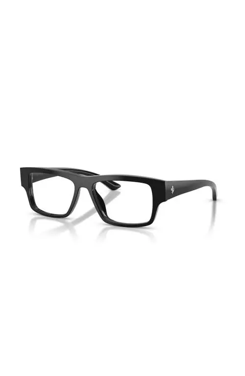 FERRARI 54mm Rectangle Optical Glasses - Black