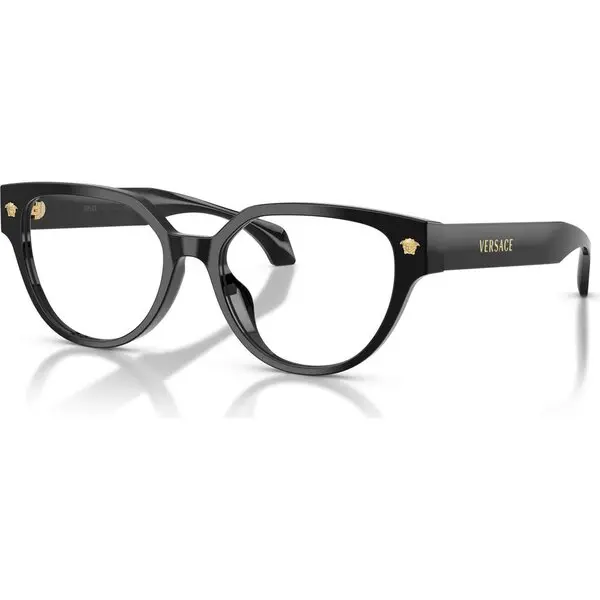 Versace 53mm Cat Eye Optical Glasses - Black