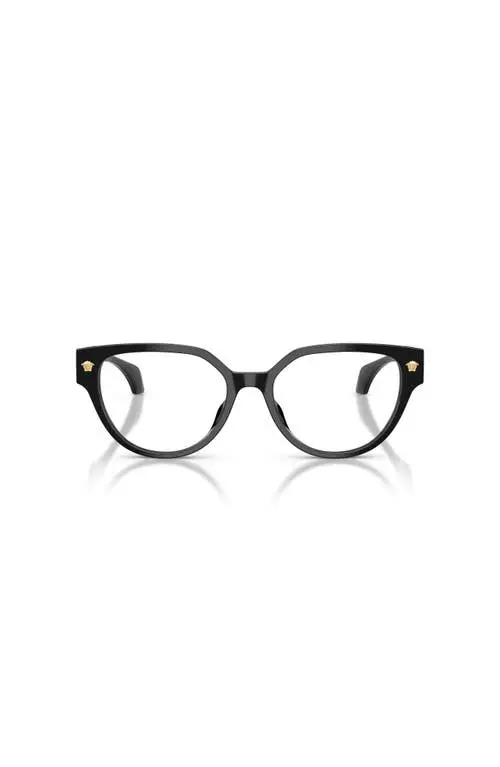 Versace 53mm Cat Eye Optical Glasses - Black