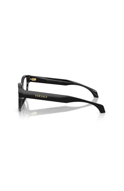 Versace 53mm Cat Eye Optical Glasses - Black