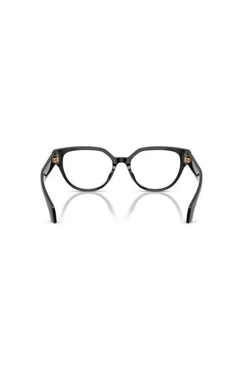 Versace 53mm Cat Eye Optical Glasses - Black
