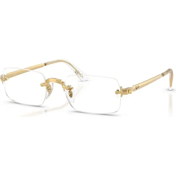 Ray-ban Rectangle Optical Glasses - Gold