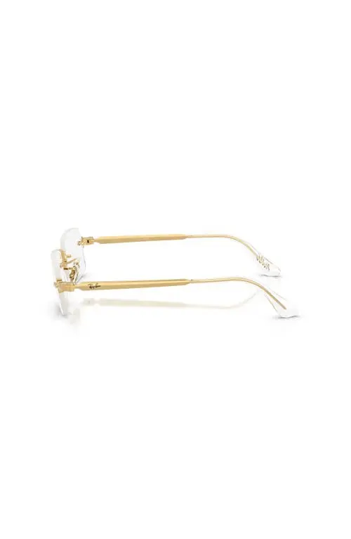 Ray-ban Rectangle Optical Glasses - Gold