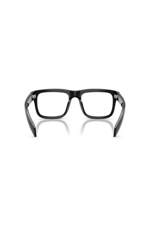 Prada 52mm Rectangle Optical Glasses - Black