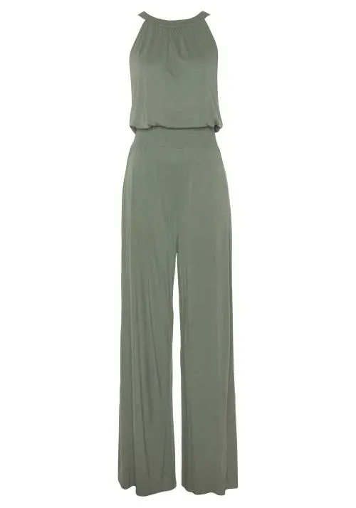 LASCANA Halter Neck Wide Leg Jumpsuit