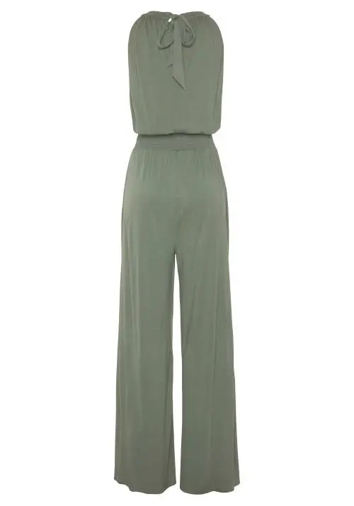 LASCANA Halter Neck Wide Leg Jumpsuit