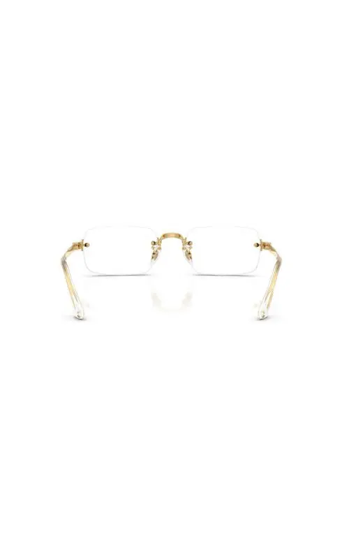 Ray-ban 54mm Rectangle Optical Glasses - Gold