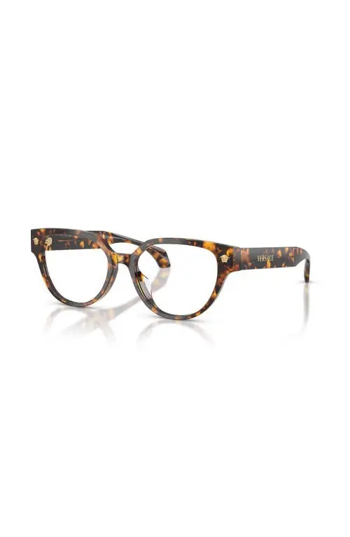 Versace 53mm Cat Eye Optical Glasses - Tortoise