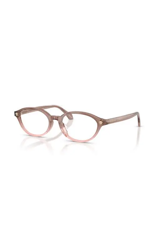 Versace 53mm Oval Optical Glasses - Brown